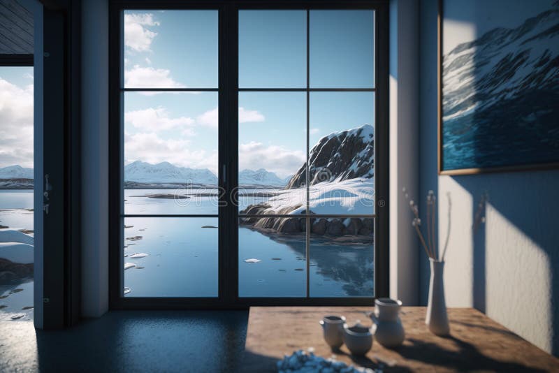 Looking out of a window stock illustration. Illustration of water ...