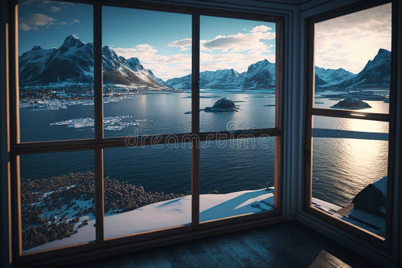 Looking out of a window stock illustration. Illustration of window ...