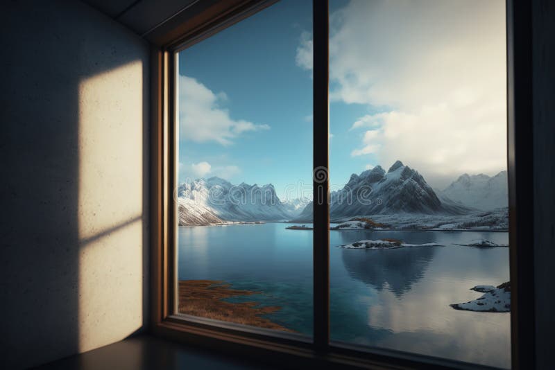 Looking out of a window stock illustration. Illustration of nature ...