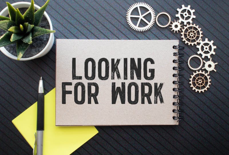 Concept for Looking for Work a Post it Note Isolated on White Stock ...