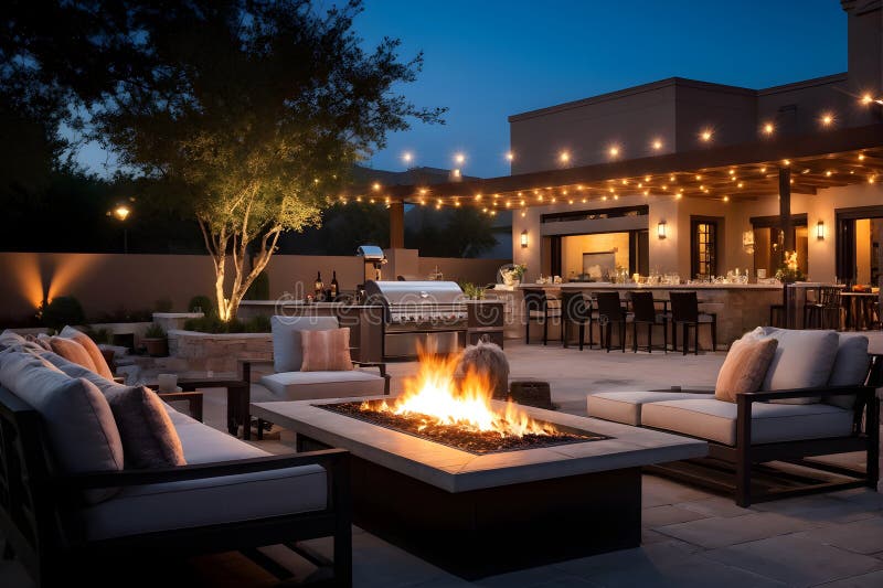 Concept of Luxurious Real Estate Living Room Object Stock Illustration ...