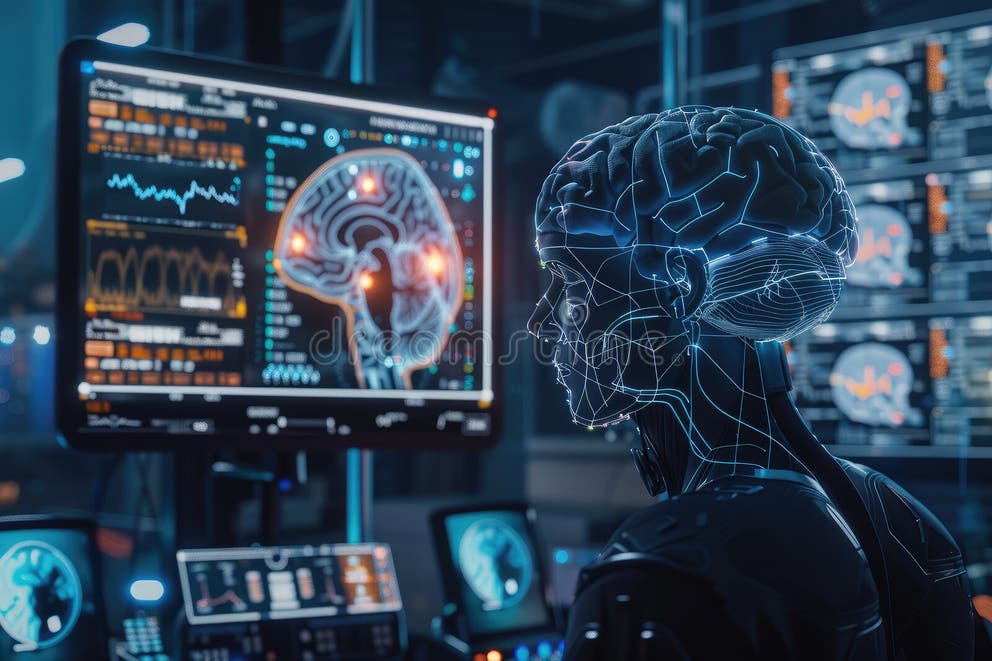 Concept of Machine Learning or Innovation Technology. Future Technology ...