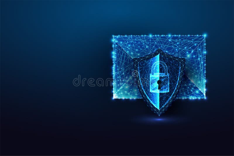 Mail, Protection and Security Vector Icons Set Cyber Computer Network ...