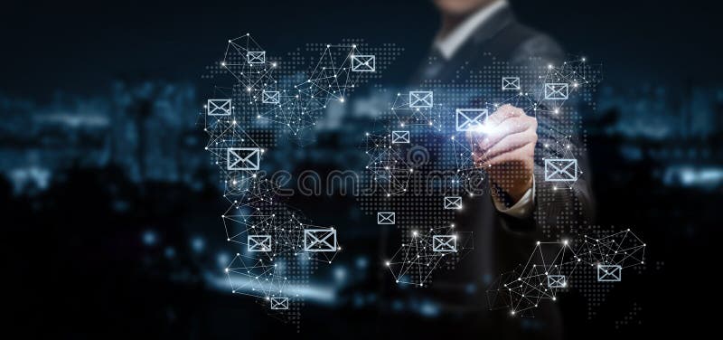 The Concept of Mailing Electronic Around Stock Photo - Image of ...