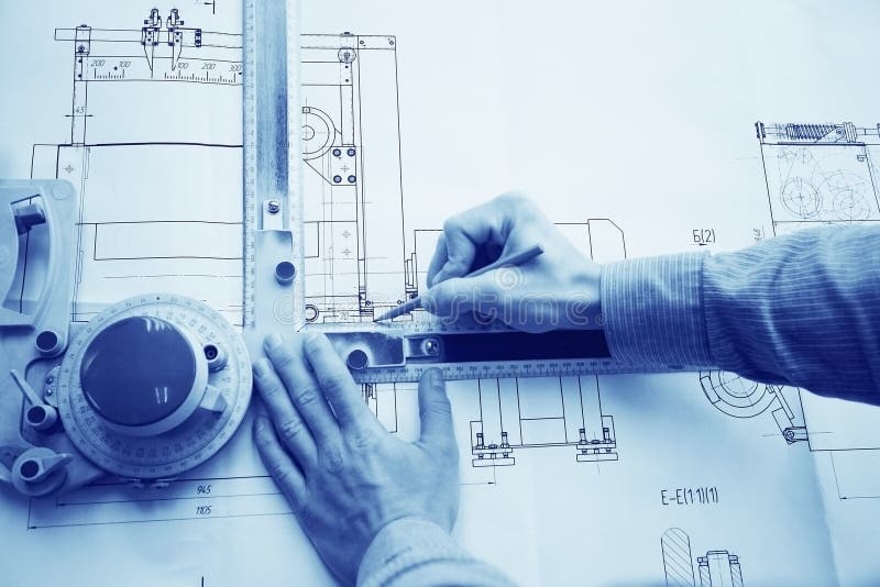 Concept Manual Designer Drawing Stock Photo - Image of house, engineer ...