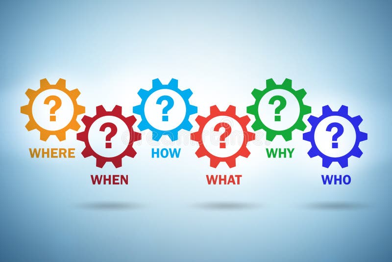 Concept of Many Different Questions Asked Stock Illustration ...