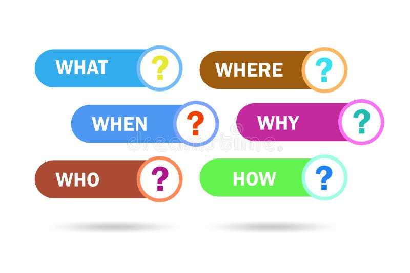 Concept of Many Different Questions Asked Stock Illustration ...