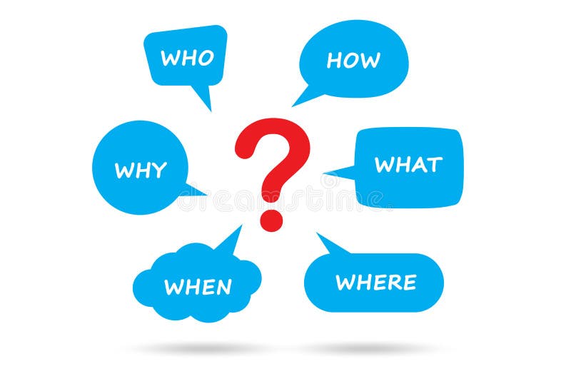Concept of Many Different Questions Asked Stock Illustration ...