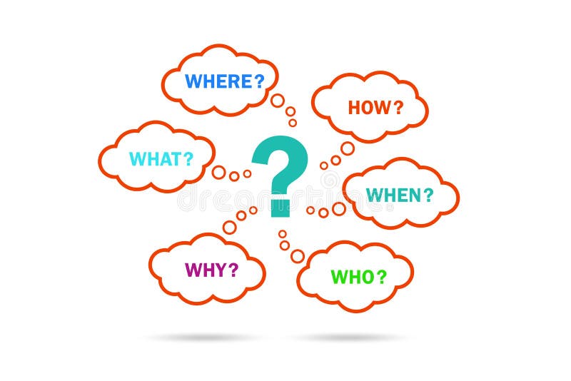 Concept of Many Different Questions Asked Stock Illustration ...