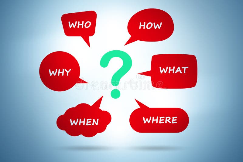 Concept of Many Different Questions Asked Stock Illustration ...