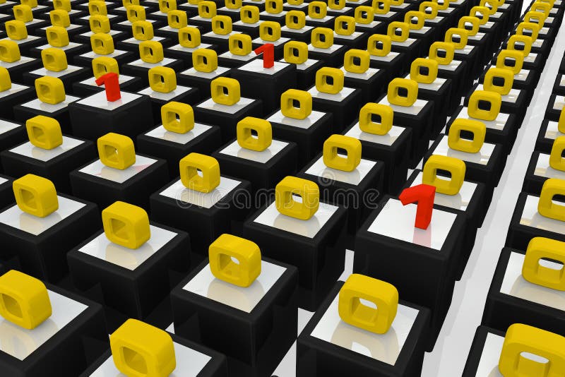 The Concept of Matrix Data. Stock Illustration - Illustration of ...