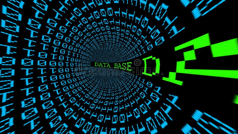 Matrix data tunnel stock illustration. Illustration of data - 169493535