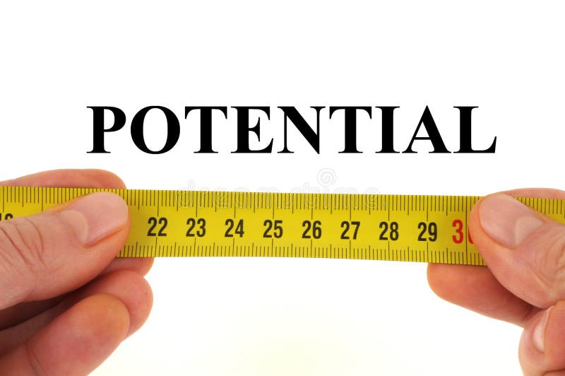 Concept of Measuring Potential Close Up on White Background Stock Image ...