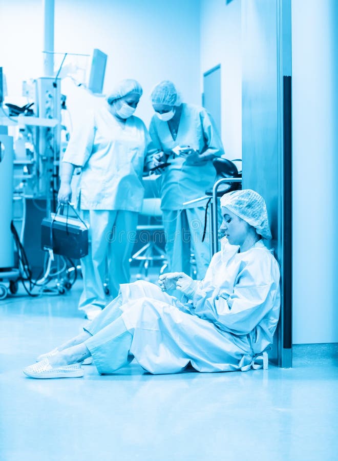 Concept Of Medecine Surgery Kovid 19 Tired Exhausted Doctor After An
