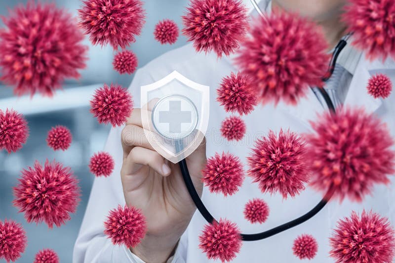 Concept of Medical Protection Against Viruses Stock Image - Image of ...