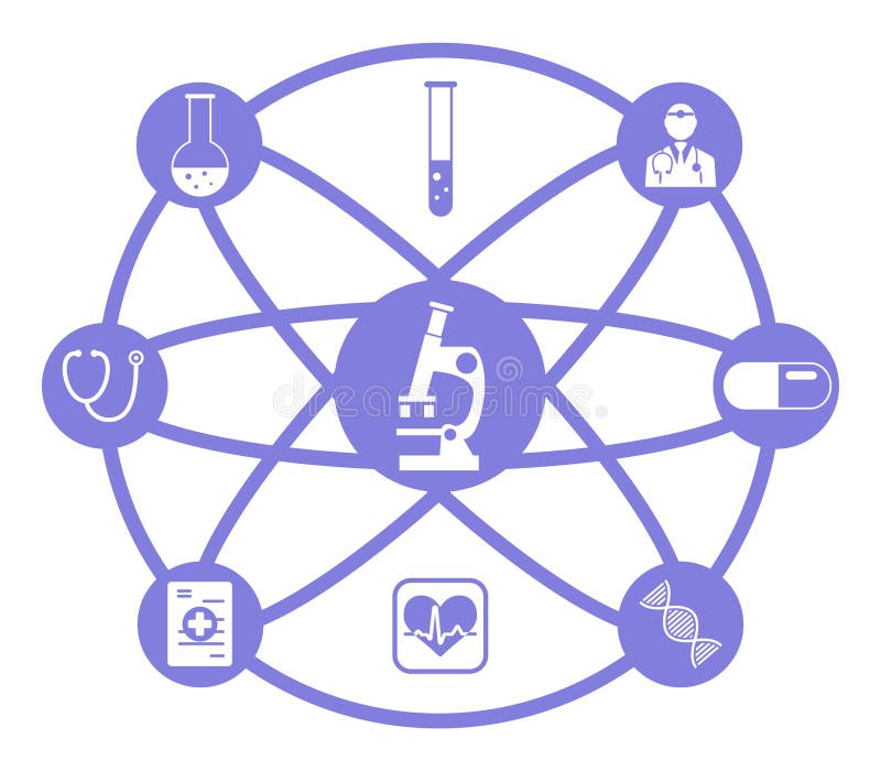 Concept of Medical Research Stock Illustration - Illustration of health ...