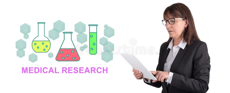Concept of Medical Research Stock Image - Image of discover, woman ...