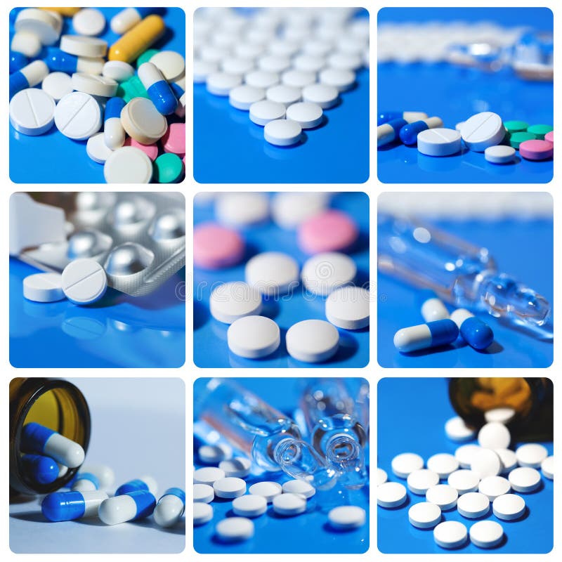 Collage of medical. stock photo. Image of closeup, pharmaceutical ...