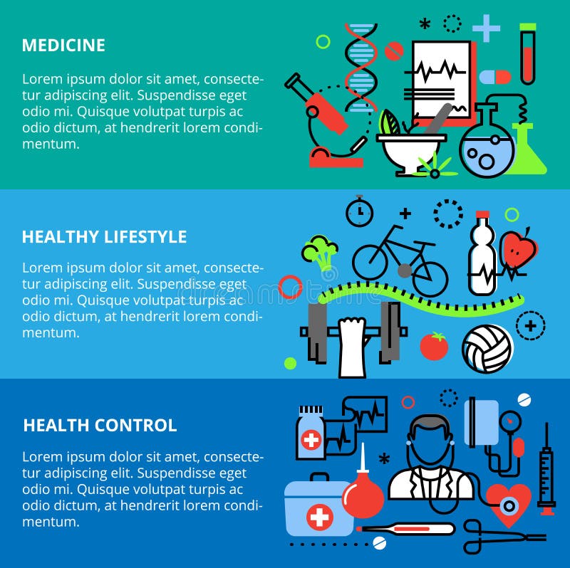 Concept of Medicine, Healthy Style and Health Control Objects Stock ...
