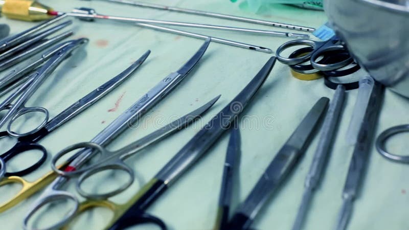 Concept Medicine, Surgery. Operating Table with a Tool for Surgery ...