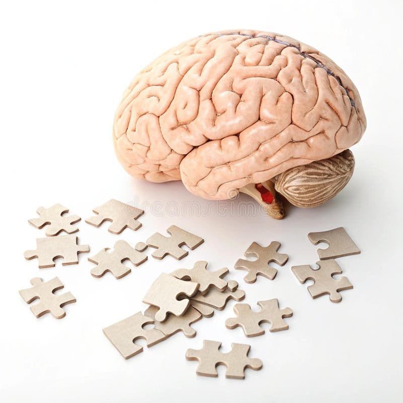 Concept of Memory Problems Isolated on White Background Stock ...