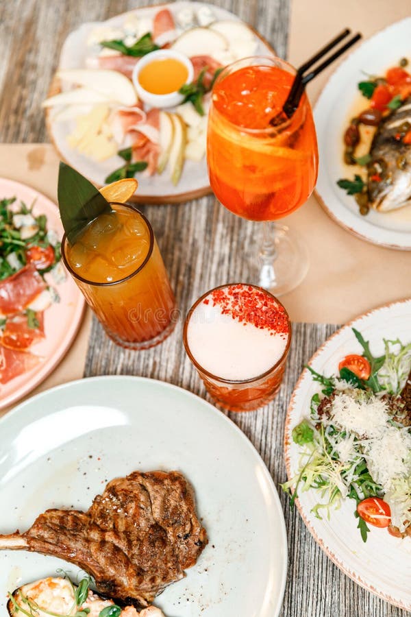 The Concept of the Menu of Different Dishes in the Restaurant Stock ...