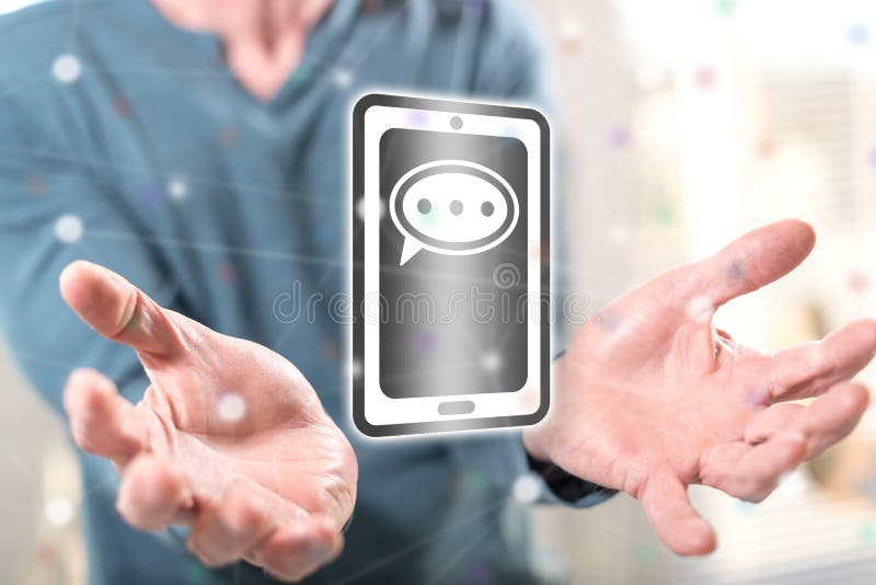 Concept of message stock photo. Image of phone, business - 178643438