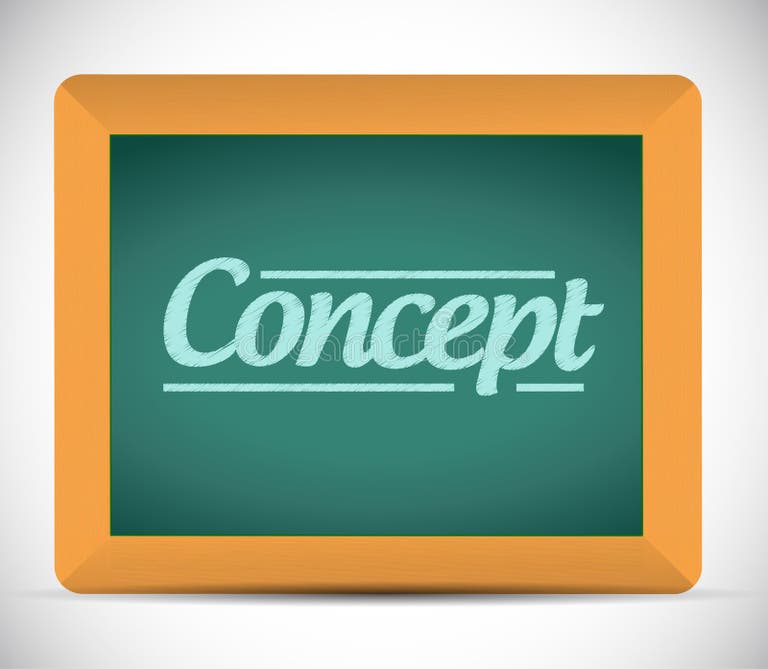 Concept Message on a Chalkboard Illustration Stock Illustration ...