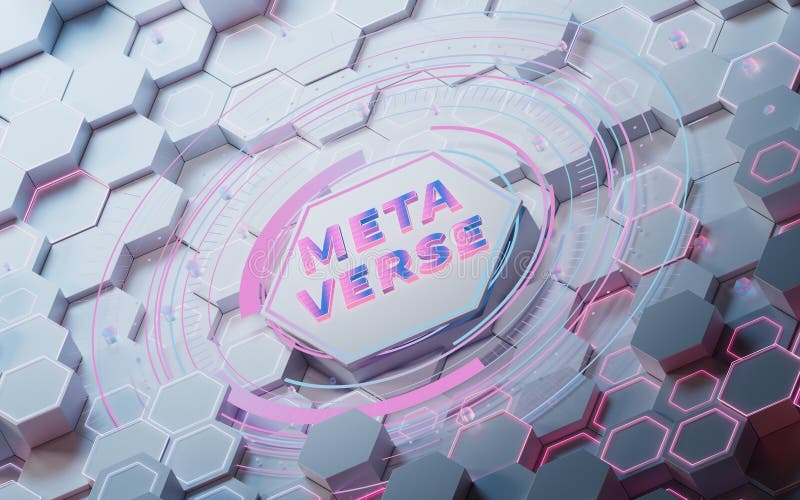 The Concept of Metaverse, 3d Rendering Stock Illustration ...