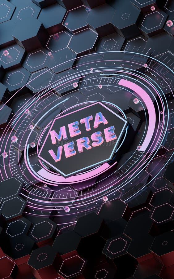 The Concept of Metaverse, 3d Rendering Stock Illustration ...