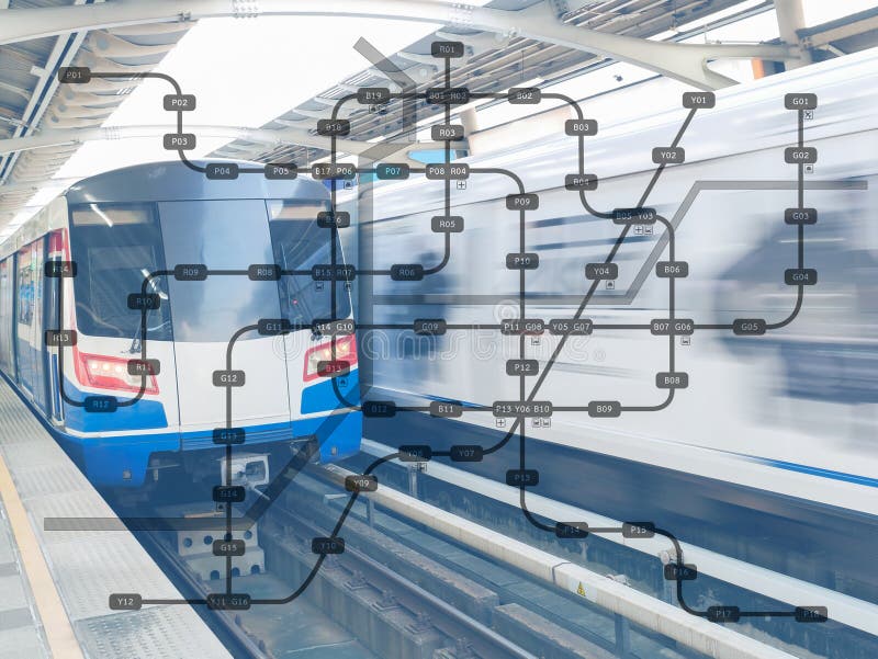 Concept of Metro Railway System Engineering Infrastucture Stock Photo ...