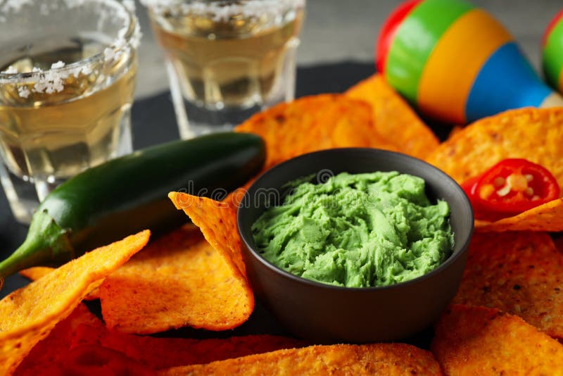 Concept of Mexico Food, Mexico Cuisine Snack and Drink Stock Photo ...