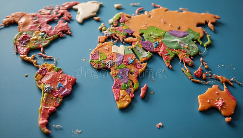 Microplastics Polluting the Globe Portrayed As Colored Debris Shaping ...