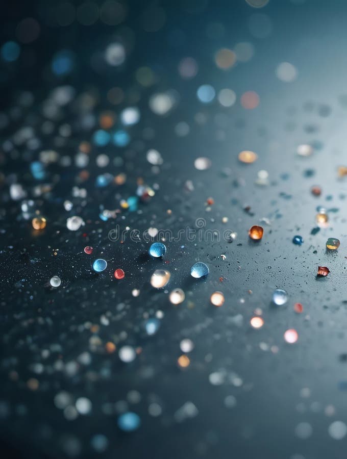 Microplastic Particles Float in the Water. Generative AI Stock ...