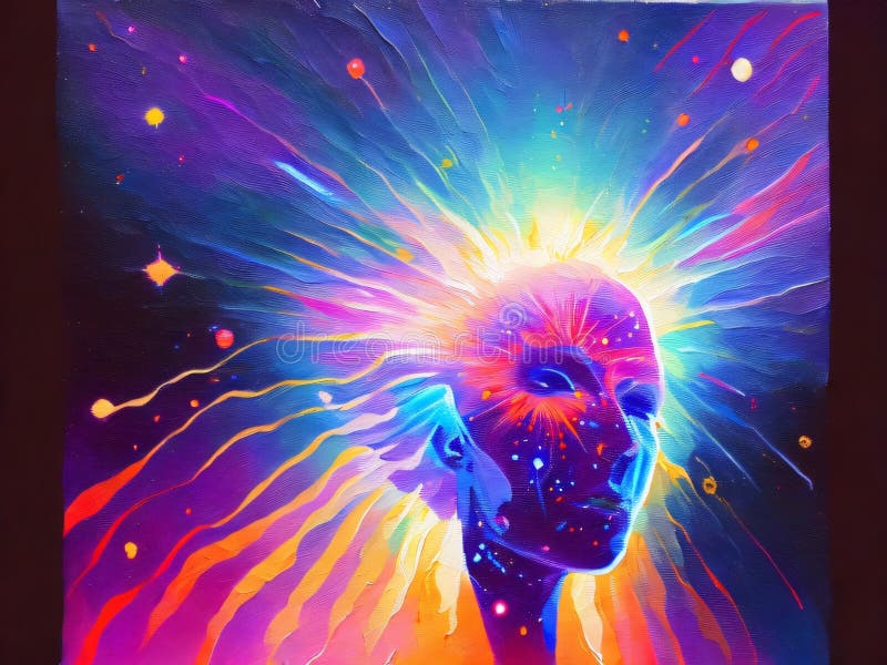 Concept of Mindfulness and Mental Activity. Human Face and Elements ...