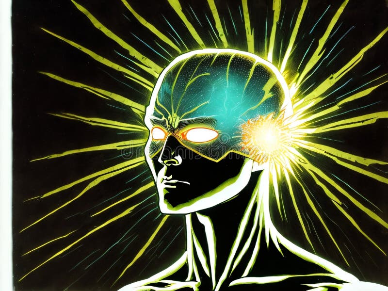 Concept of Mindfulness and Mental Activity. Human Face and Elements ...