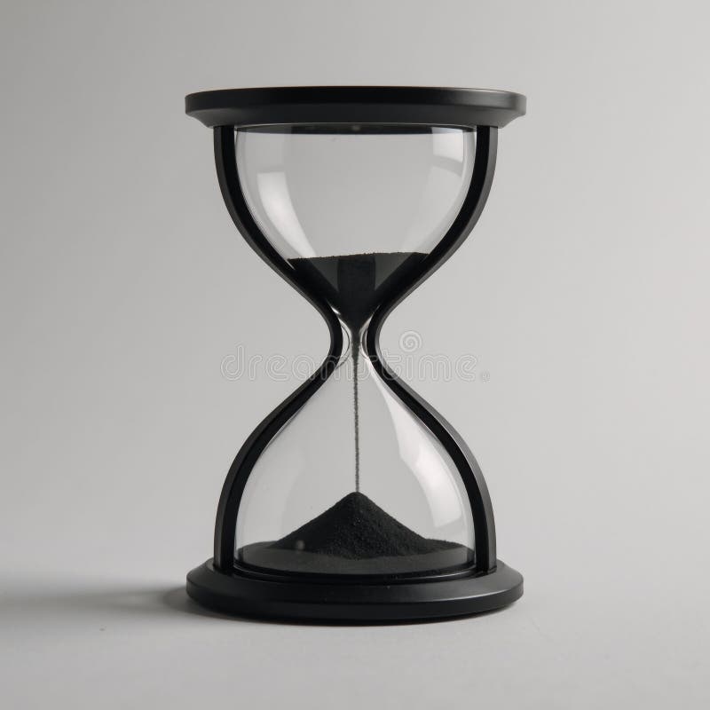 Minimalistic Hourglass Icon Showcases Sleek Design Against Contrasting ...
