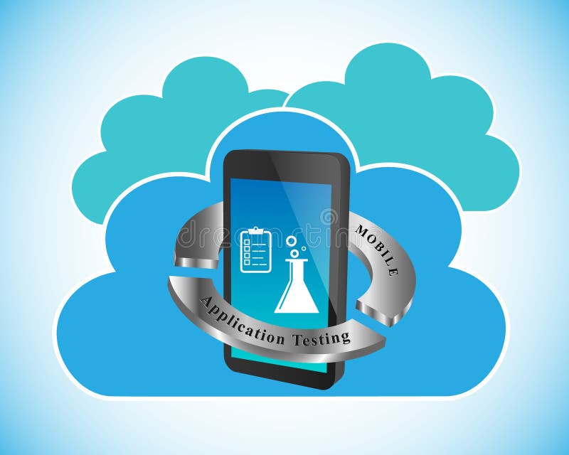 Concept of Mobile Application Testing Stock Illustration - Illustration ... Concept of Mobile Application Testing Stock Illustration - Illustration ...