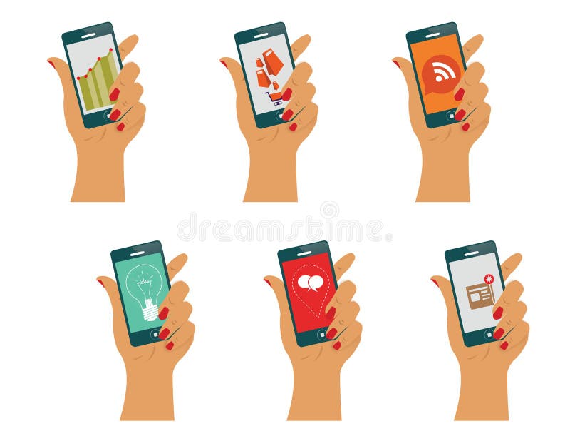 Concept for mobile apps stock illustration. Illustration of ...