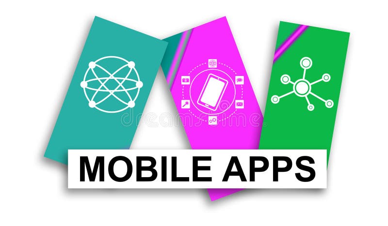 Concept of mobile apps stock illustration. Illustration of connection ...