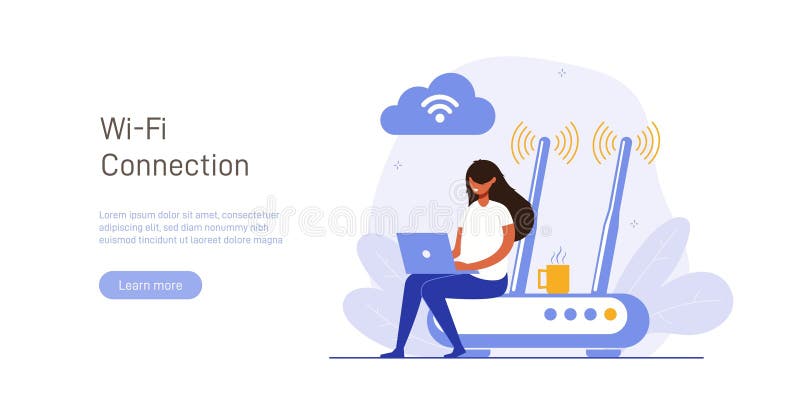 Concept of Mobile Network, Wireless Internet Connection Technology ...