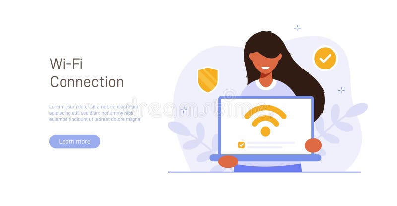 Concept of Mobile Network, Wireless Internet Connection Technology ...