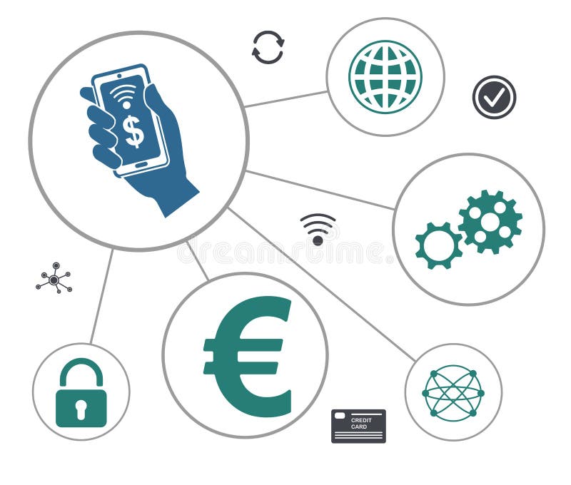 Concept of mobile payment stock illustration. Illustration of payment ...