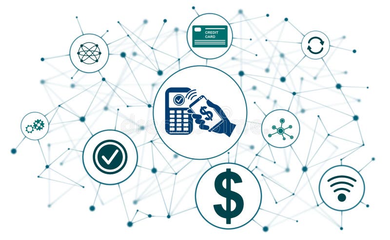 Concept of mobile payment stock illustration. Illustration of circle ...
