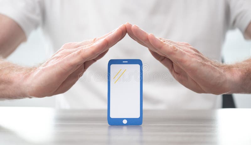 Concept of Mobile Phone Insurance Stock Image - Image of insure, risk ...