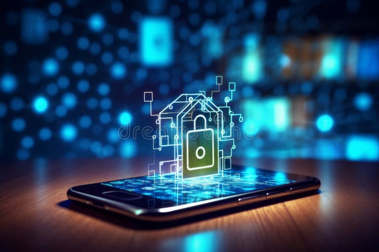 Concept of Mobile Phone Security with Captivating Visual, Mobile Phone ...