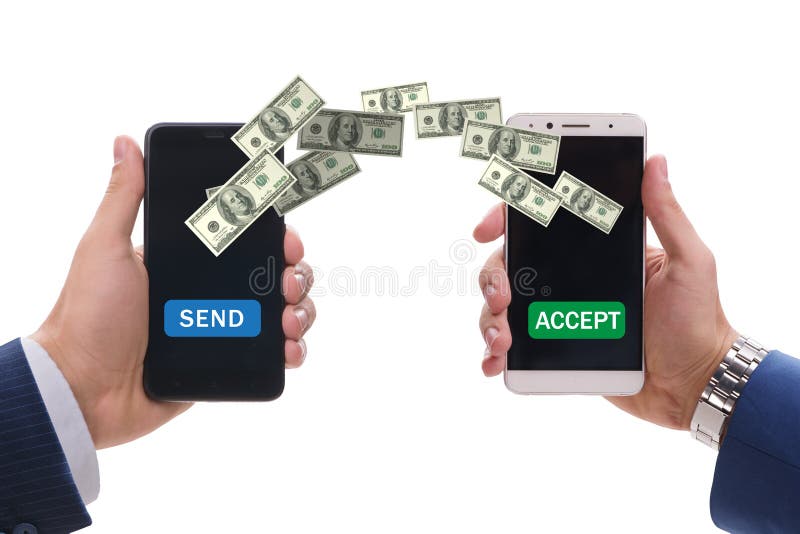 Concept of Mobile Wallet Transfers - 3d Rendering Stock Photo - Image ...