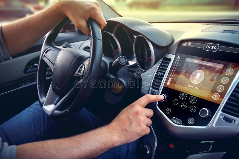 Modern car dashboard. stock photo. Image of automobile - 122642184