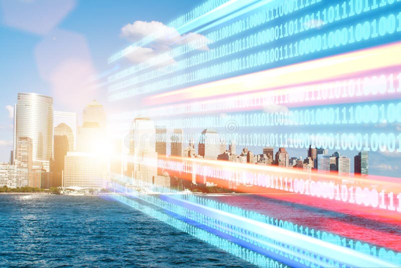 The Concept of Modern Digital City and Innovation Stock Illustration ...