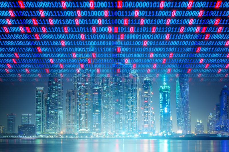 The Concept of Modern Digital City and Innovation Stock Illustration ...